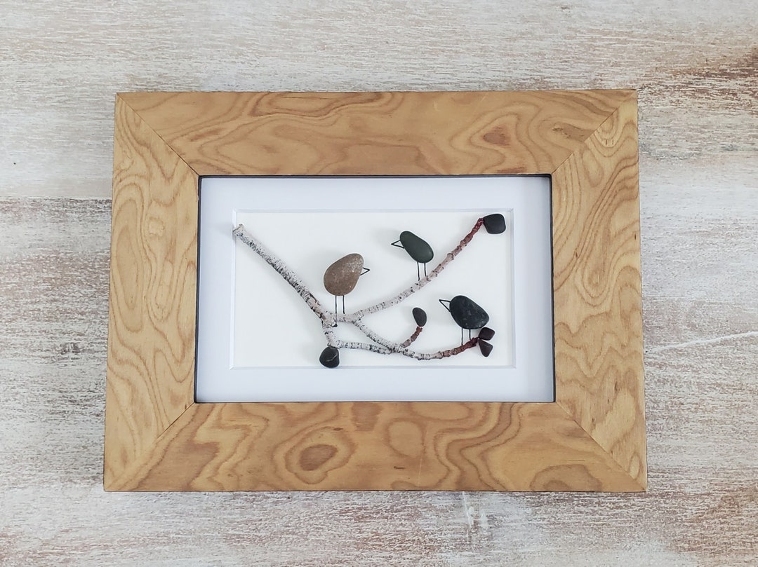 Handmade Pebble Art Birds Rock Art Animals Nature Lover - Etsy Österreich