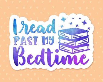 I Read Past My Bedtime Sticker Reading - Etsy