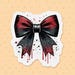 Vampire Lips & Fangs Sticker, Horror Sticker, Bookish Sticker, Gothic ...