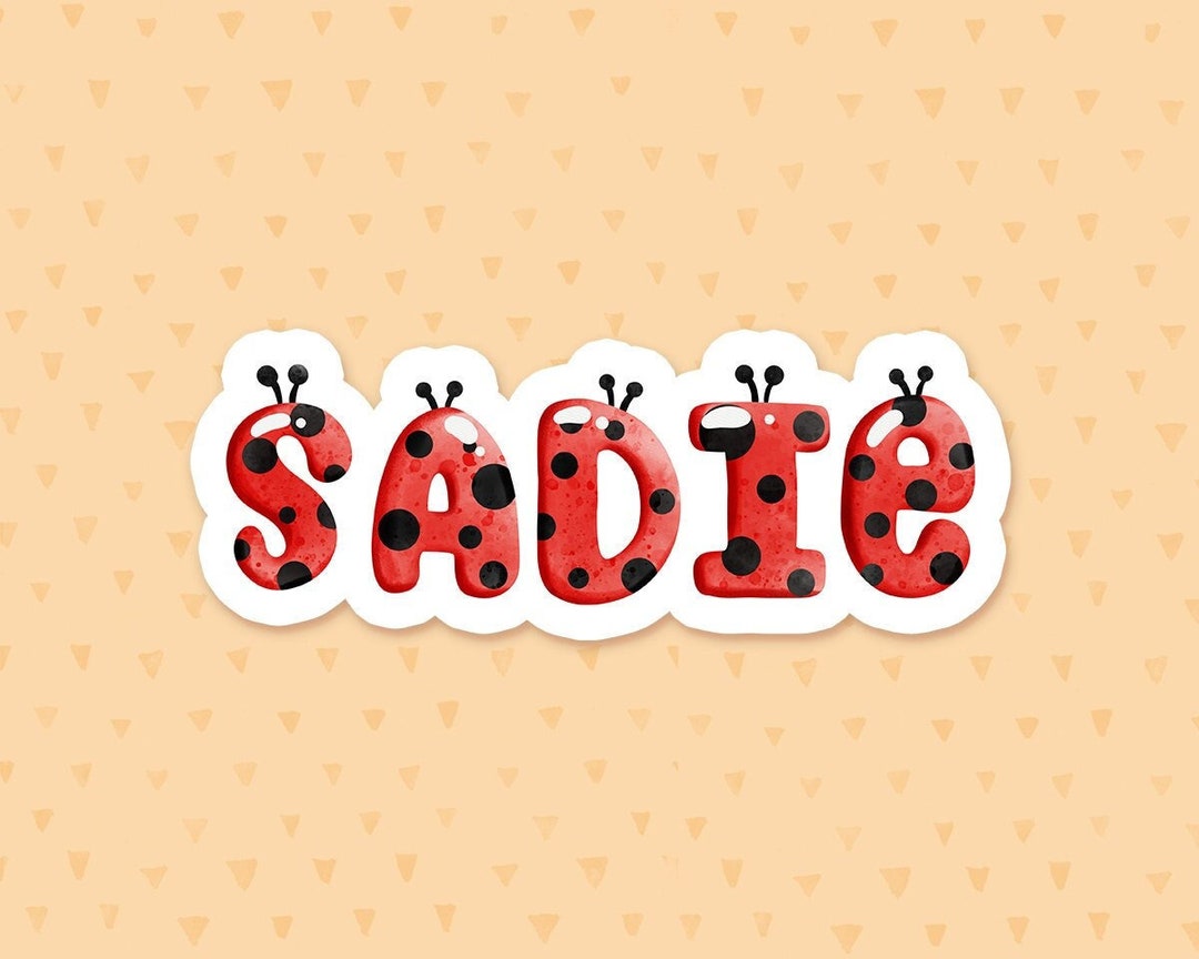 Personalized Ladybug Print Sticker, Watercolor Lady Bug, Laptop Sticker ...