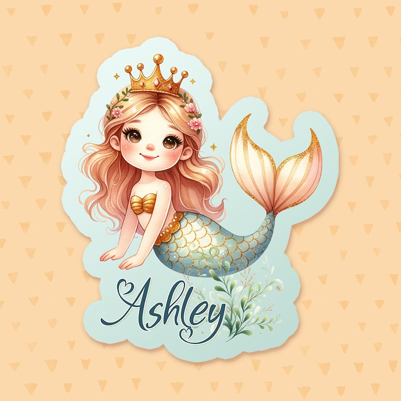 Mermaid Name Decal - Etsy