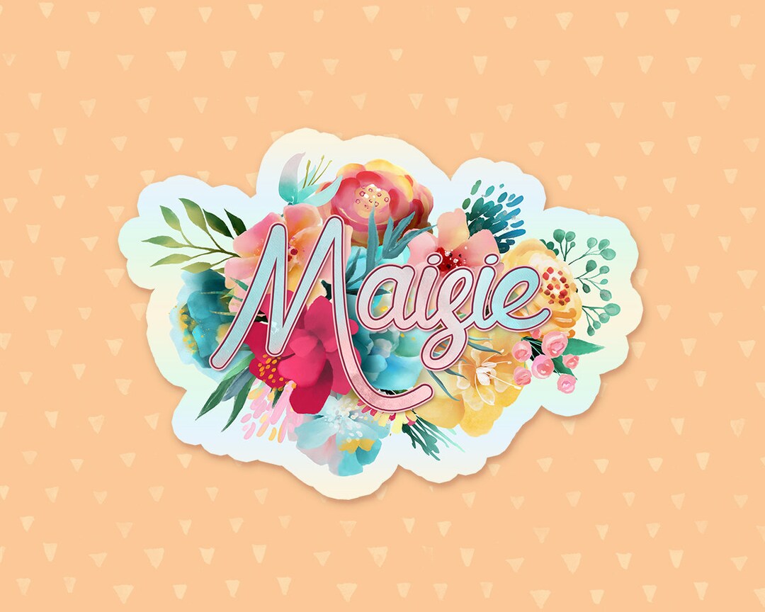 Personalized Tropical Flower Sticker, Flower Sticker, Floral Tumbler ...