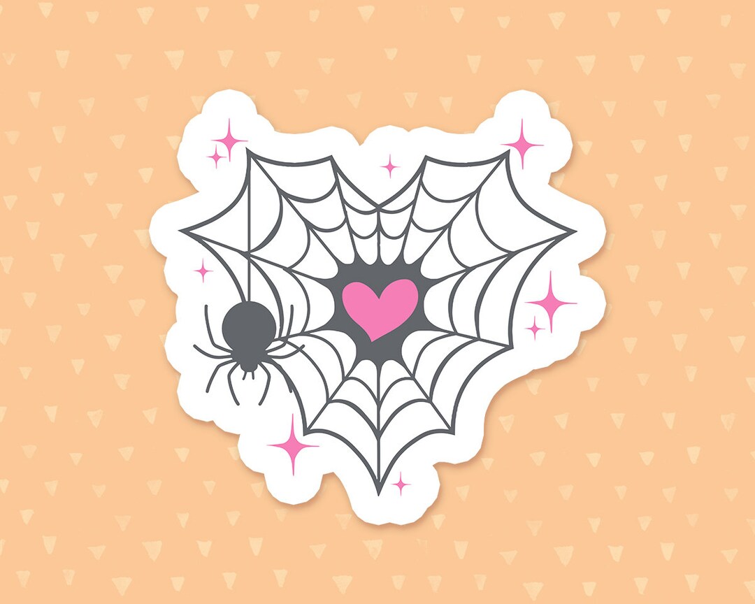 Spiderweb Sticker, Horror Sticker, Spider Sticker, Spooky Gothic ...