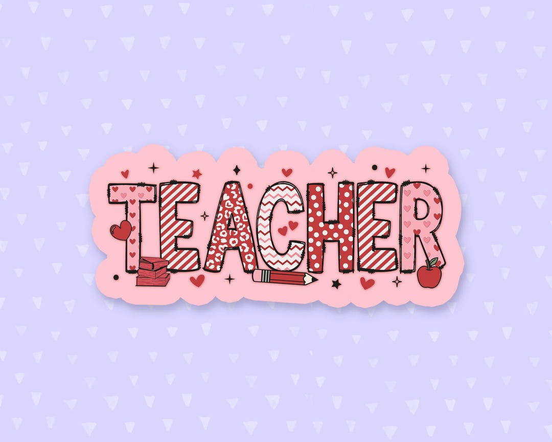 Teacher Sticker, Cute Teaching Sticker, Clipart Sticker, Elementary ...