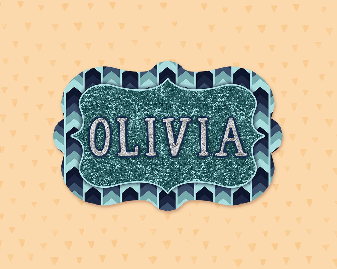 Personalized Chevron Sticker, Laptop Sticker, Girly Sticker, Custom ...