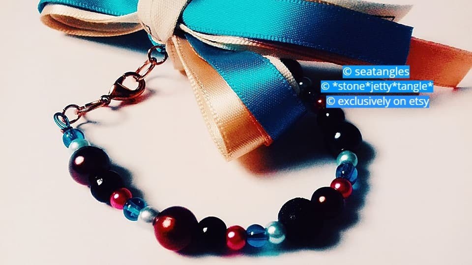 Bead Bracelet Charm Bangle Elegant Everyday Tangle Bracelet - Etsy UK