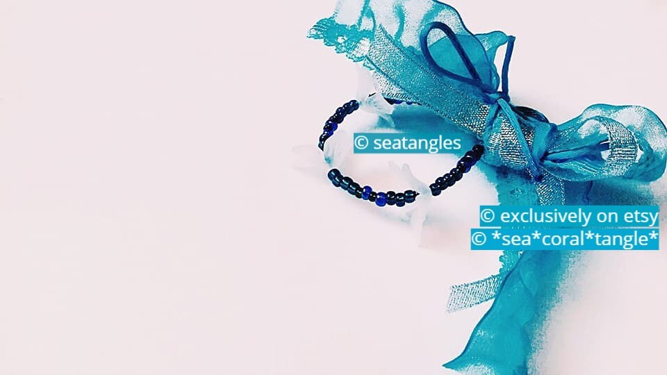 Simple Bead, Floral Bracelet, Light Blue Bangle, Colorful, Tangle ...