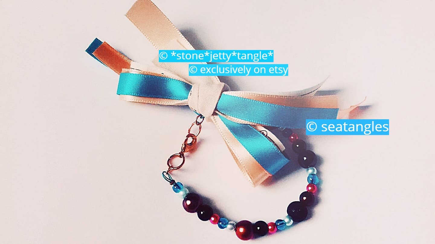 Bead Bracelet Charm Bangle Elegant Everyday Tangle Bracelet - Etsy UK