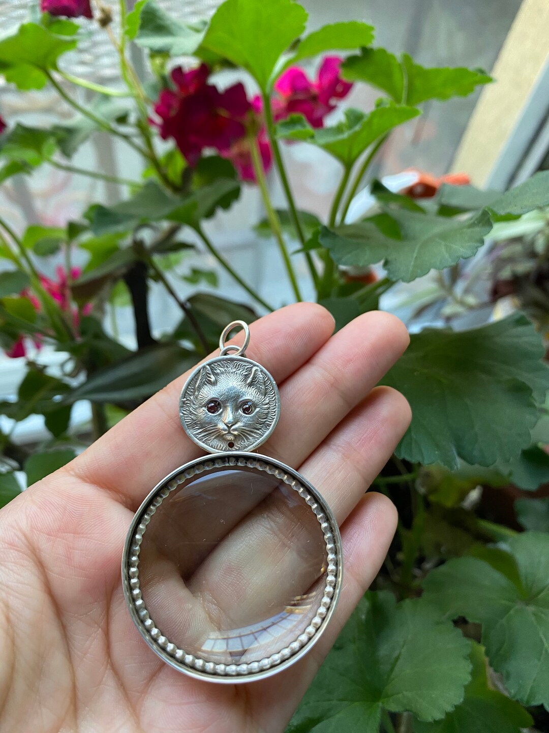 Sterling Cat Magnifying Glass - Etsy