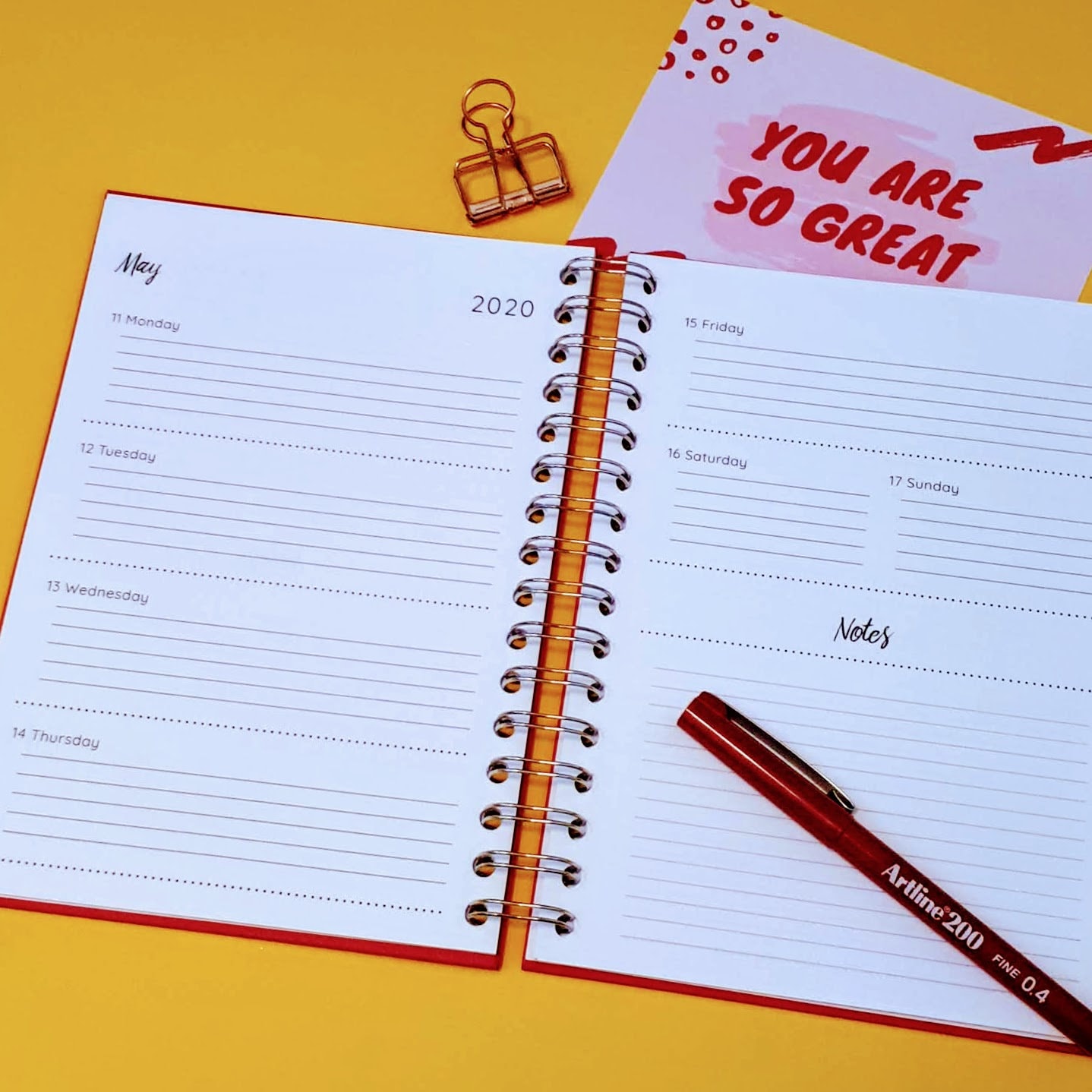 2020 Hardback Personalised Diary, Planner, Journal, Customised, Custom ...