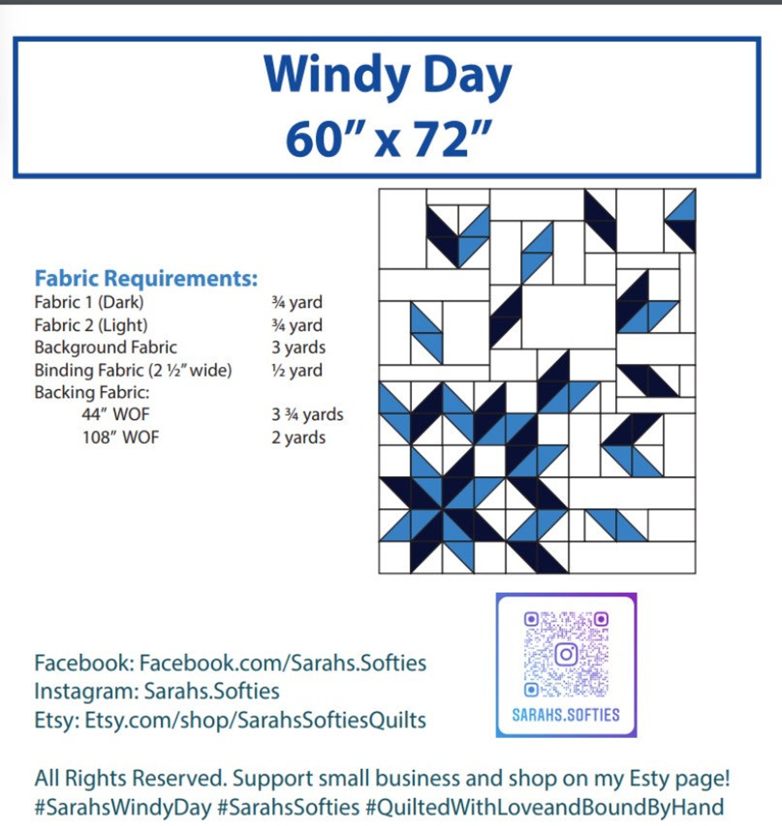 Windy Day- Easy Modern Carpenter's Star Quilt Pattern - Etsy