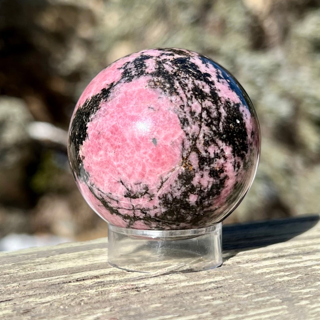 Beautiful High Quality Rhodonite Sphere Stone of Self-love and Patience ...