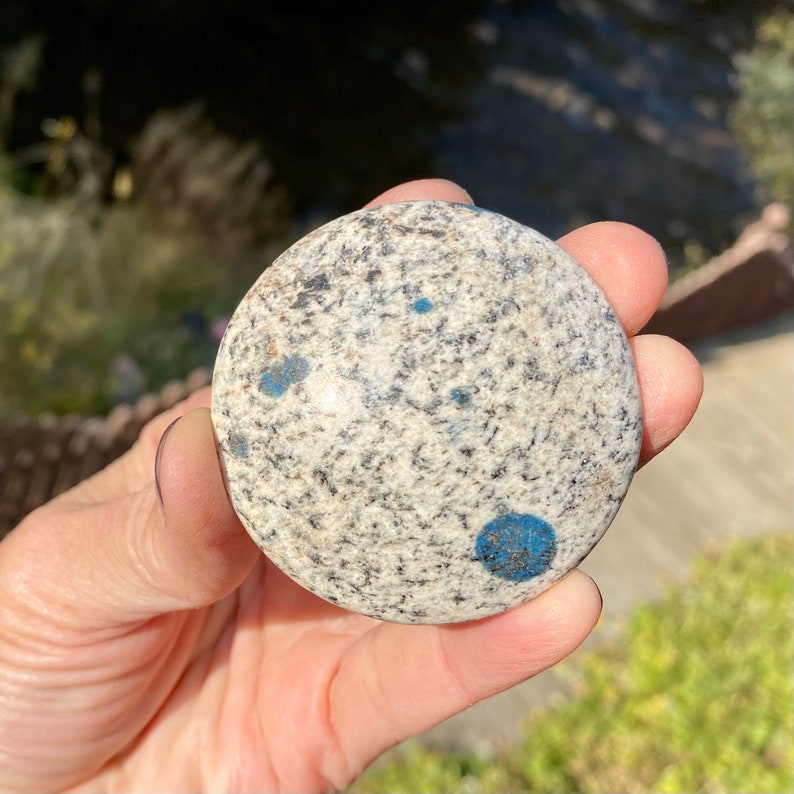 Raindrop Azurite K2 Stone Rounds! Palm Stone for Spiritual ...