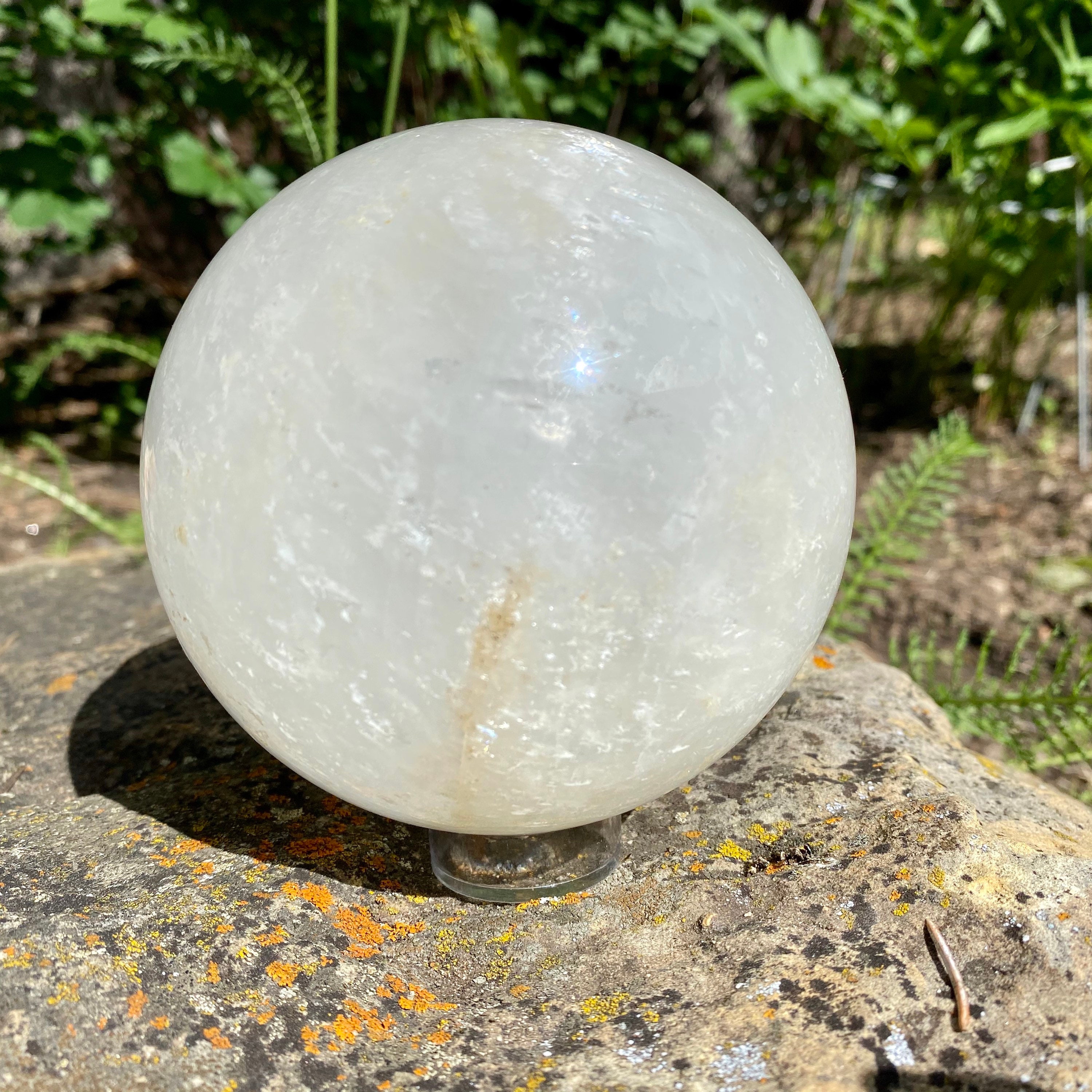 Stunning XL White Calcite Sphere Amplification and Energetic | Etsy