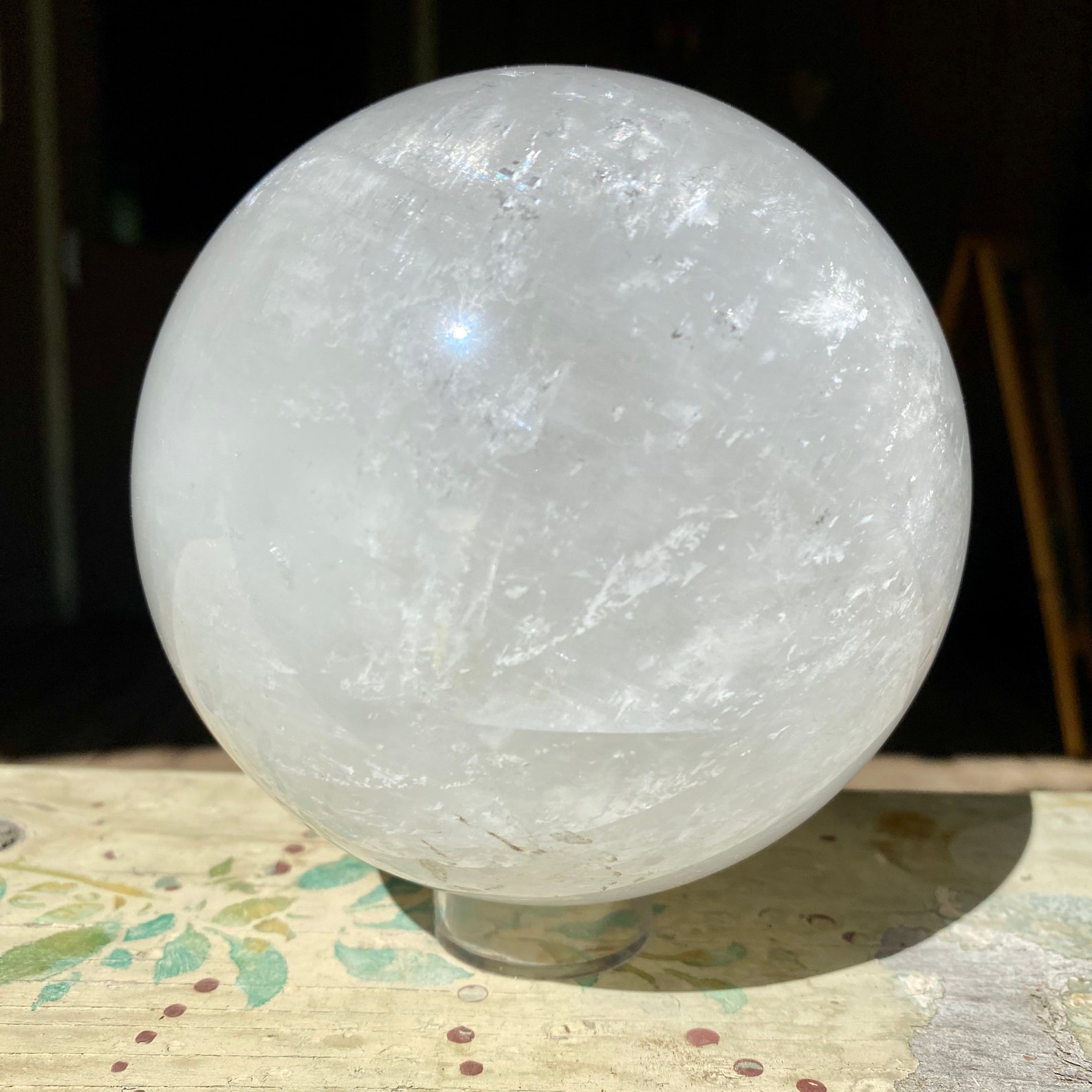 Stunning XL White Calcite Sphere Amplification and Energetic | Etsy
