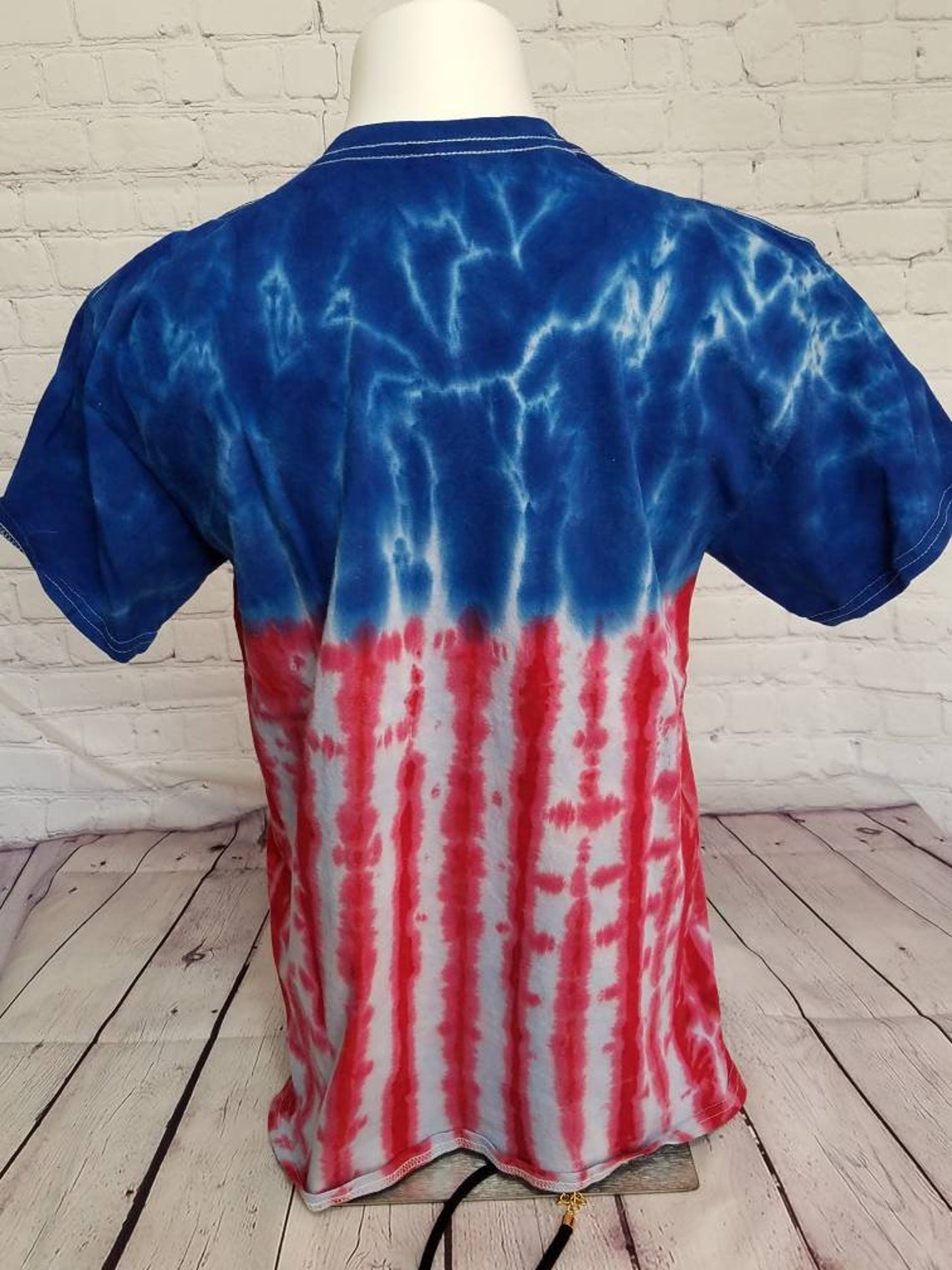Adult Medium handmade patriotic flag tie dye T shirt mens | Etsy