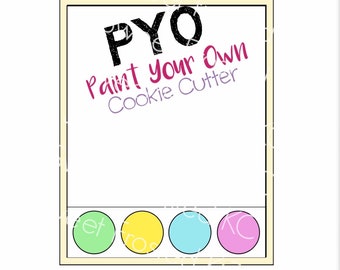 Set of 4 PYO Cookie Cutter Plaques. - Etsy