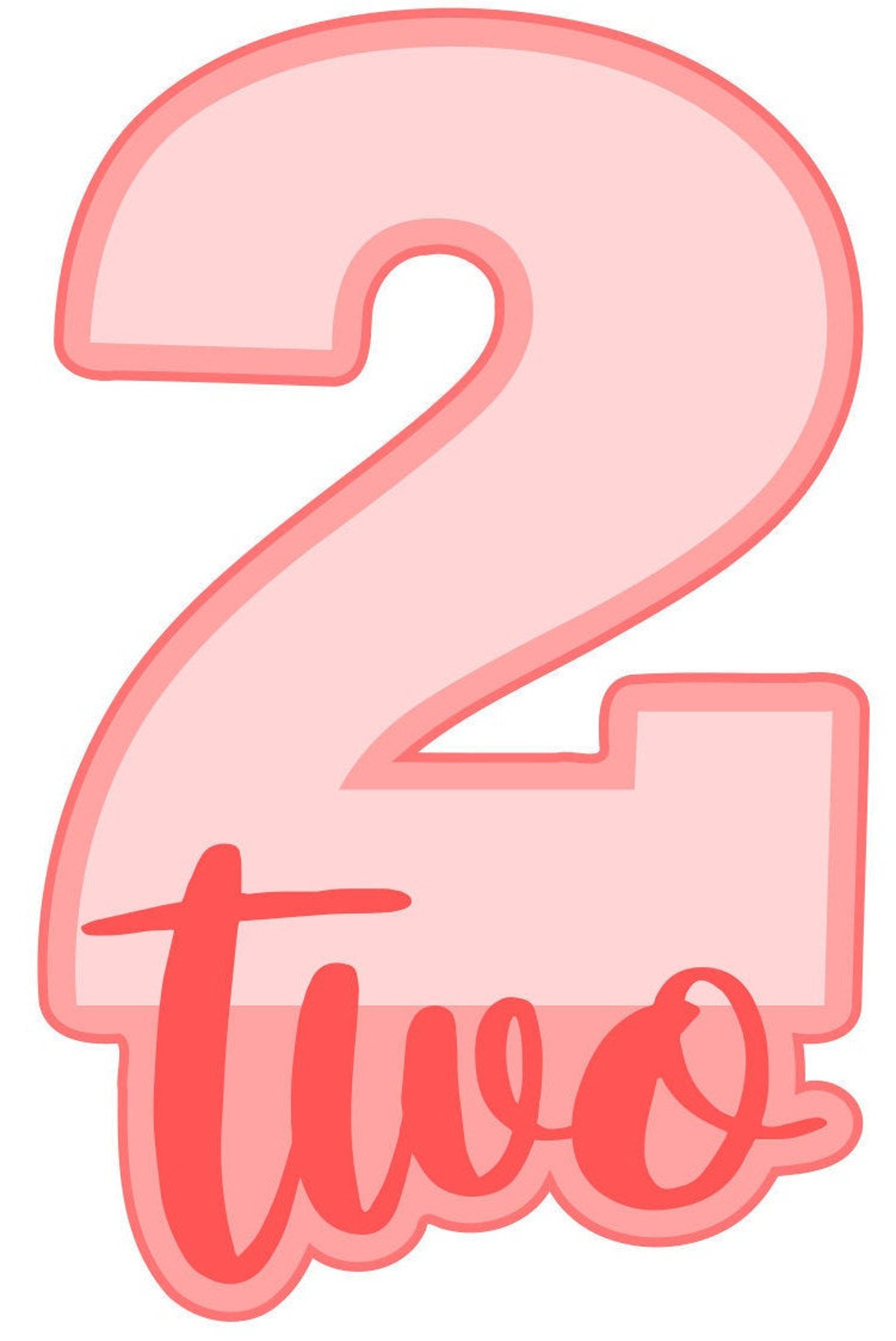 Lettered number two cookie cutter | Etsy