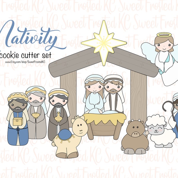 Nativity Cookie Cutter Set - Etsy