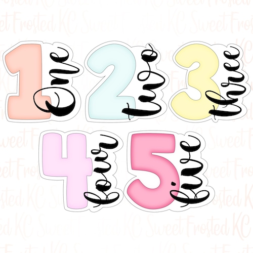 Girly Numbers Cookie Cutter - Etsy