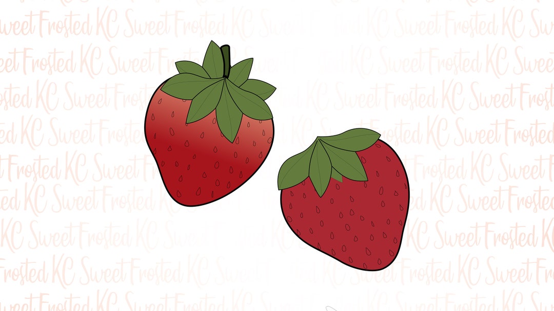 2pc Strawberry Cookie Cutter Set - Etsy