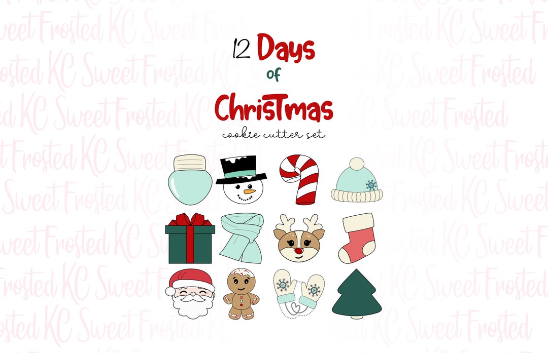 12 Days of Christmas Mini Cookie Cutter Set - Etsy