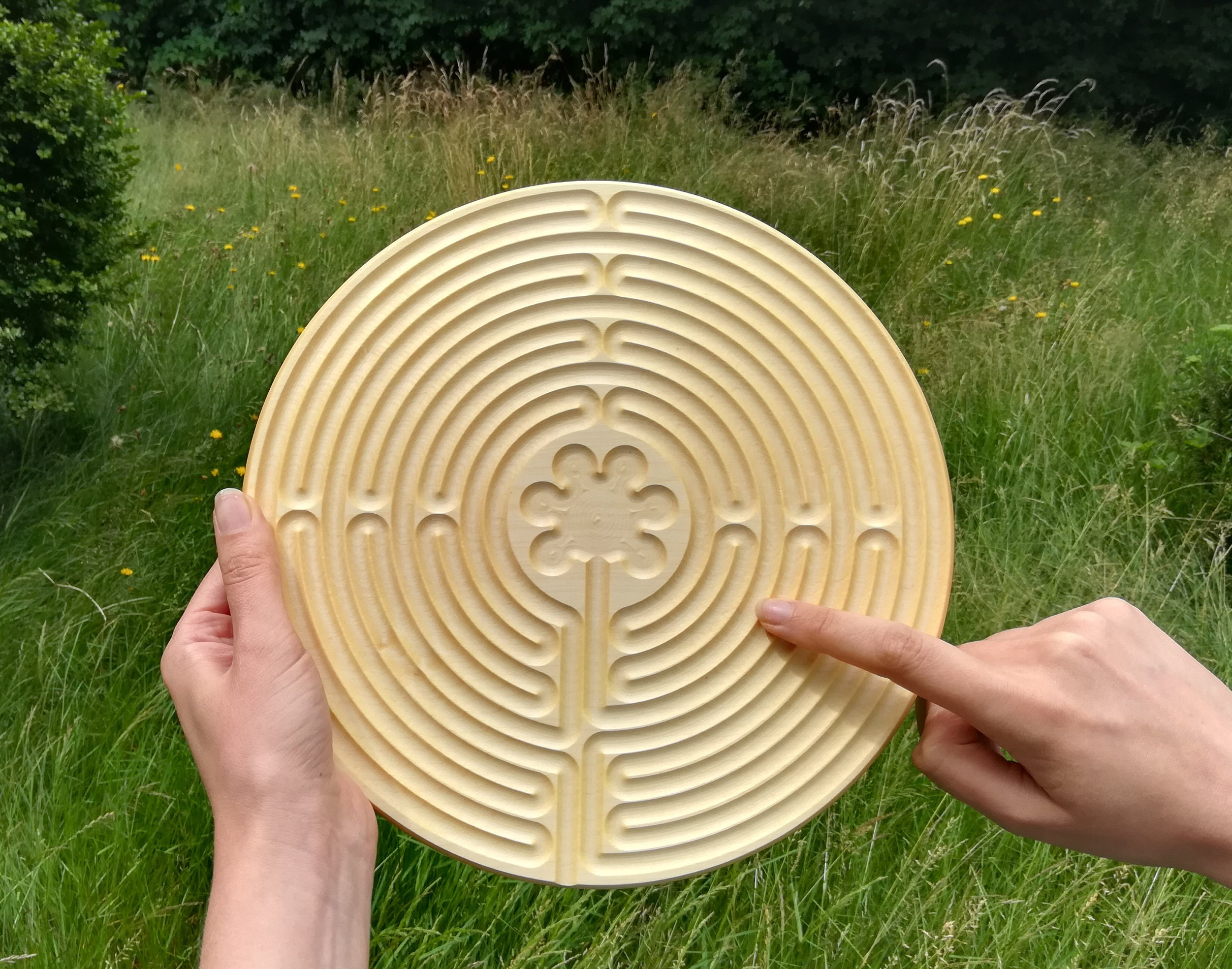 Finger Labyrinth, 10,2", Chartres, for Meditation, Oilt - Etsy