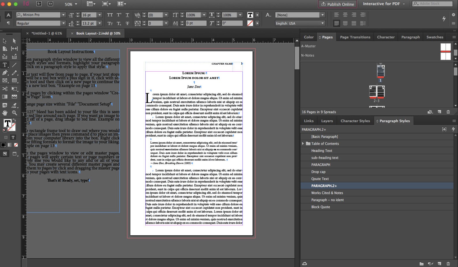 E-Book // Book // Typesetting // InDesign Template | Etsy
