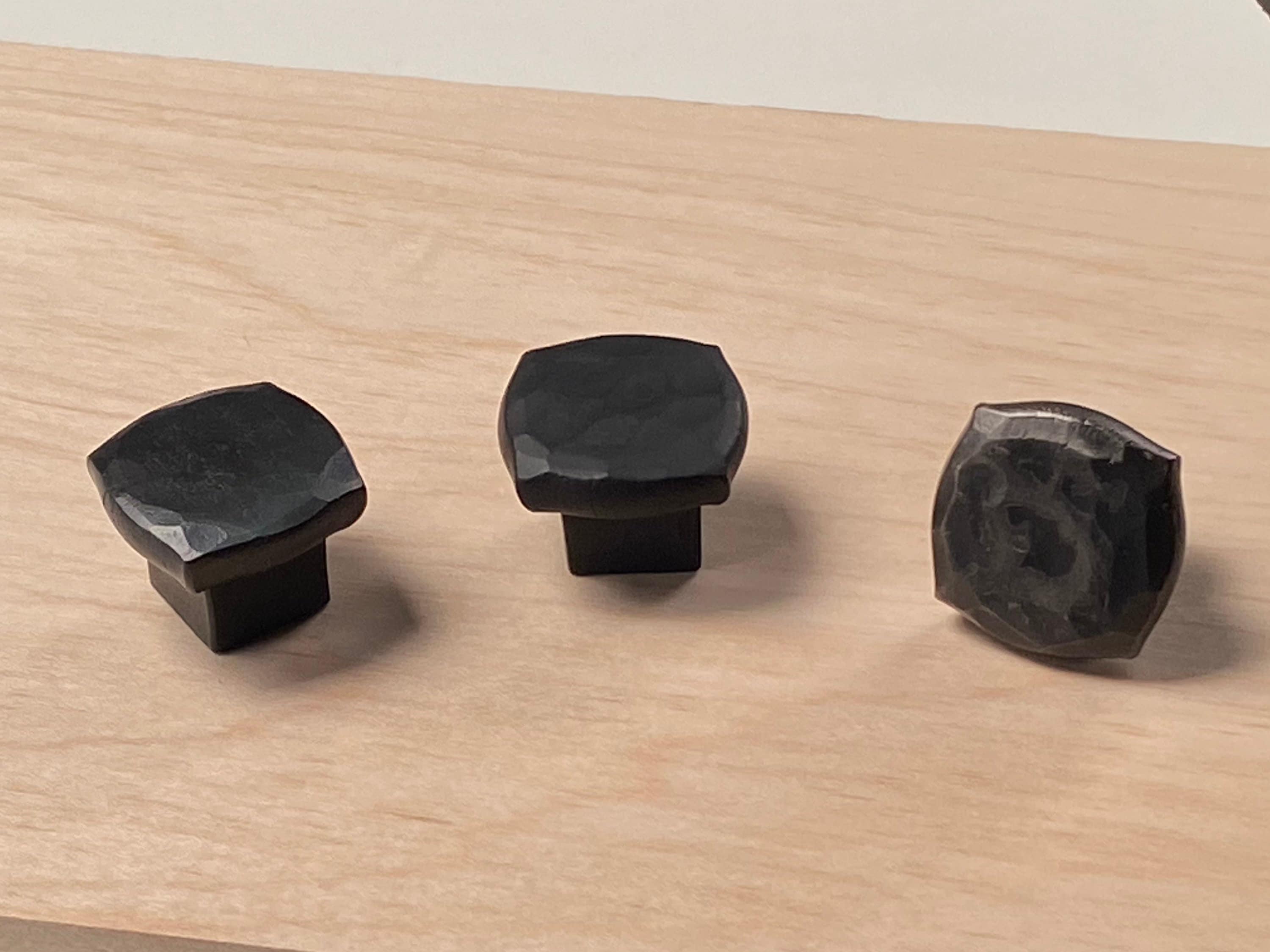 Hand Forged Hammered Iron Cabinet Knob - Etsy