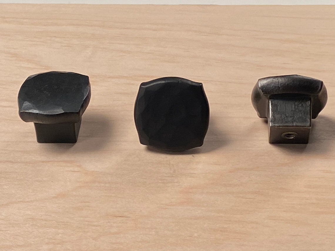 Hand Forged Hammered Iron Cabinet Knob | Etsy