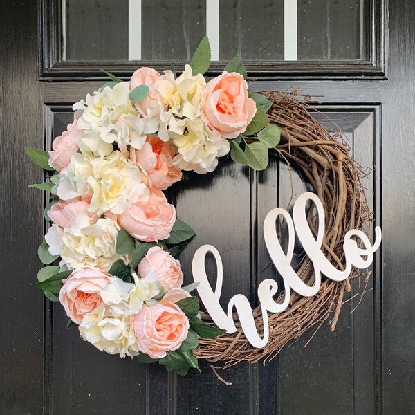 Hello Wreath - Etsy