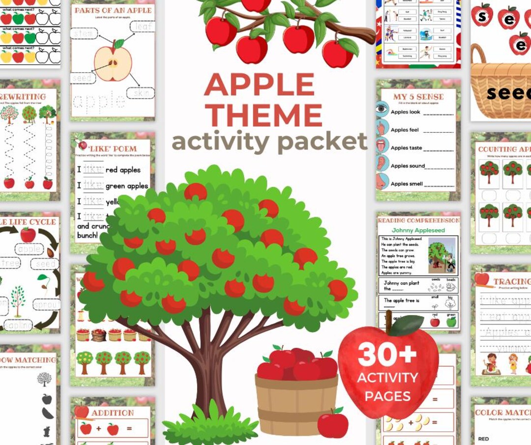 Apple Orchard Activity Pack for Toddlers - Fall-themed Learning Fun for ...