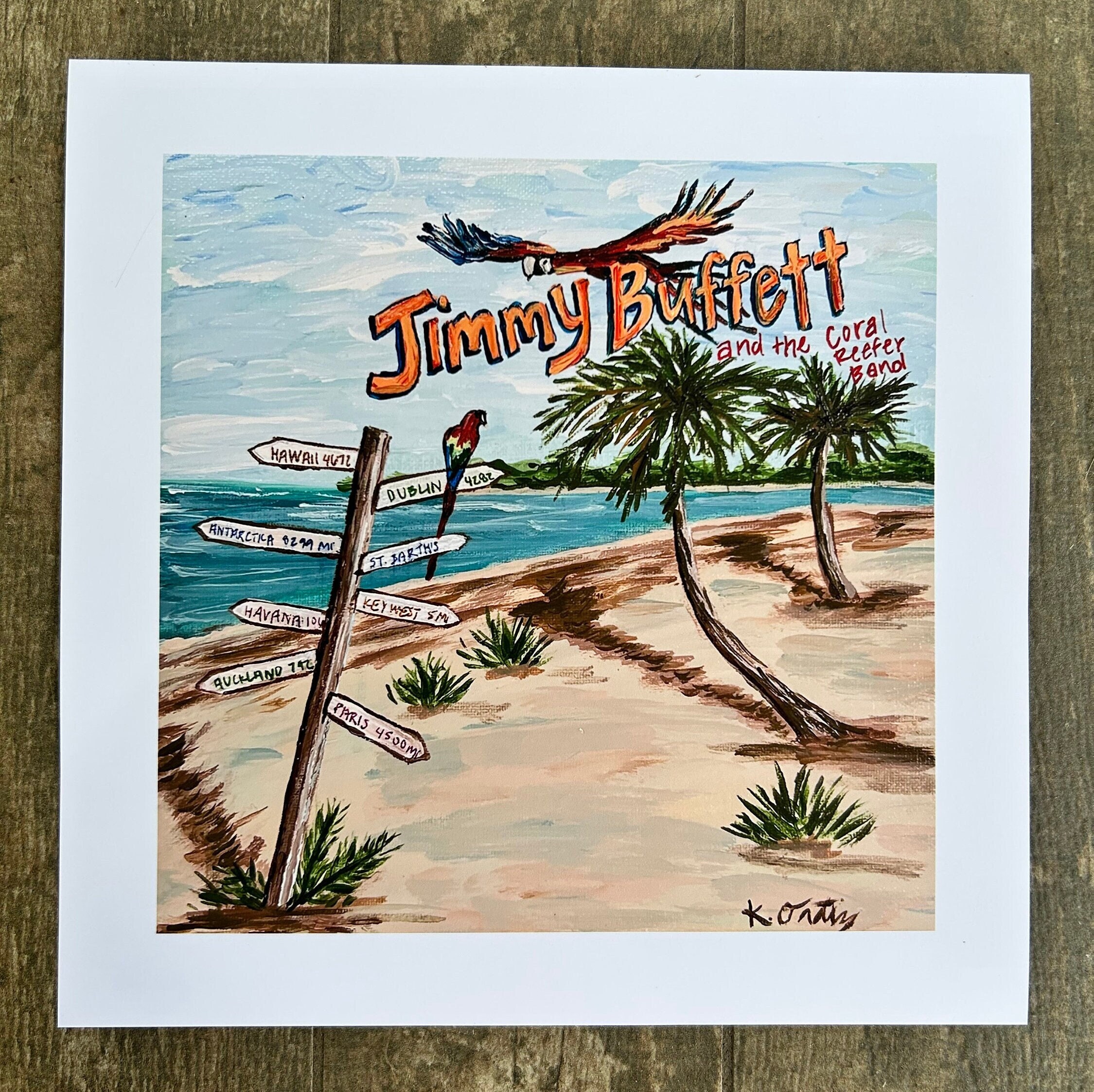 8 X 8 Jimmy Buffett Print - Etsy