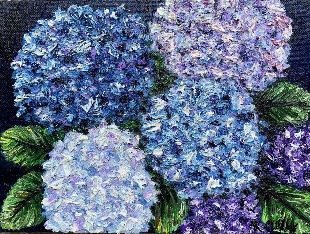 Hydrangea Original Oil Painting - Etsy