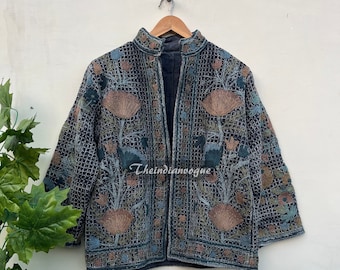 New Trending Black Handmade Suzani Embroidery Tnt Jacket Women's ...