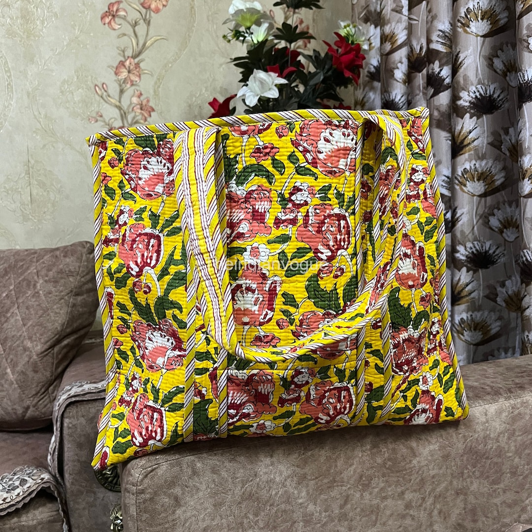 Jhola Bags, Quilted Jhola Bag, Shoulder Bag - Etsy UK