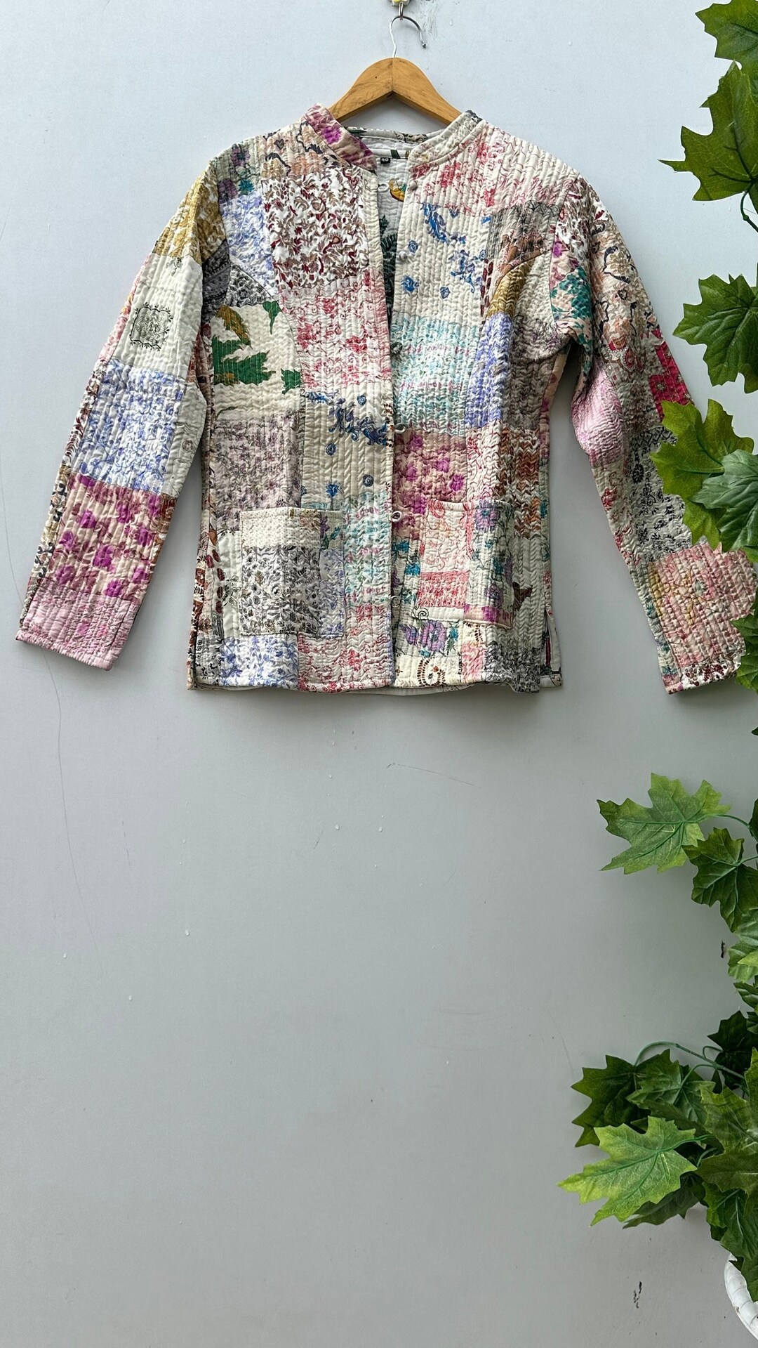 Handmade Vintage Silk Sari Jacket: Patchwork Quilted Coat - Etsy