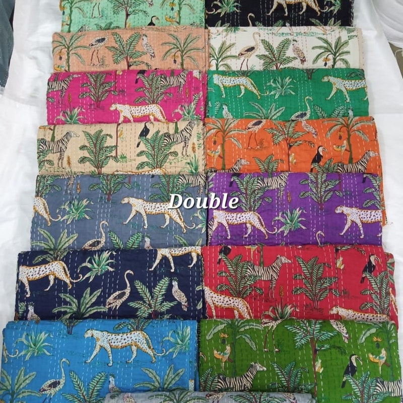 Jungle Animal Bed Quilt - Etsy UK