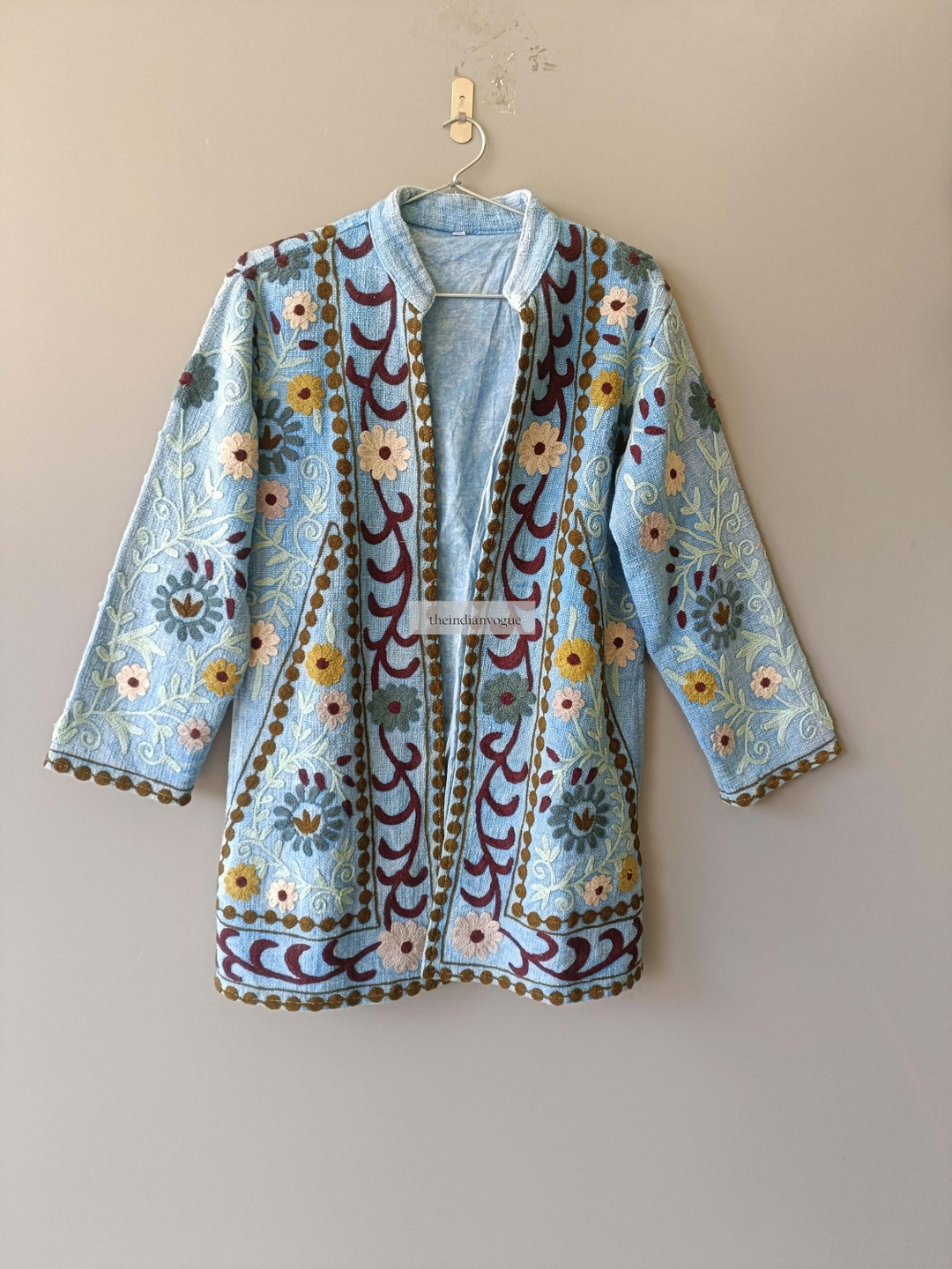 Suzani Hand Embroidery Jacket , Christmas Gift, Winter Jacket, Multi ...