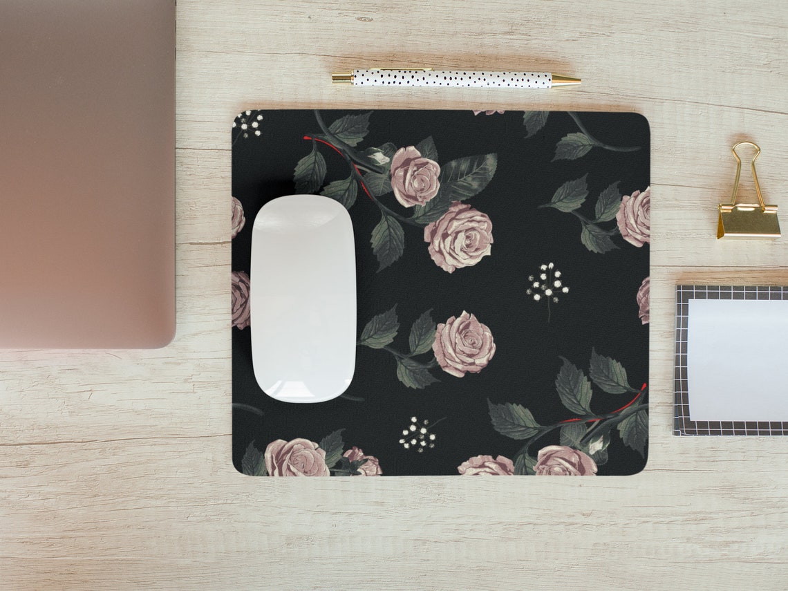 Vintage Mouse Pad Retro Roses Mouse Pad Office Decor for Women - Etsy