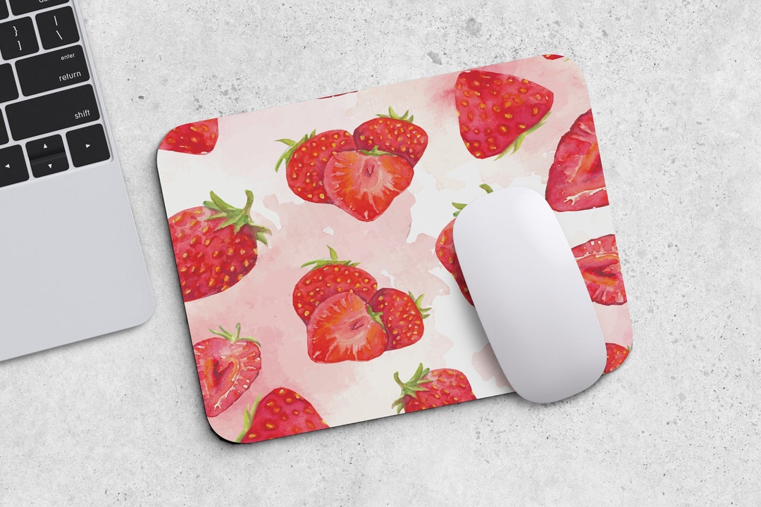 Mouse Pad Strawberry Mousepad Office Decor for Women Desk Accessories ...