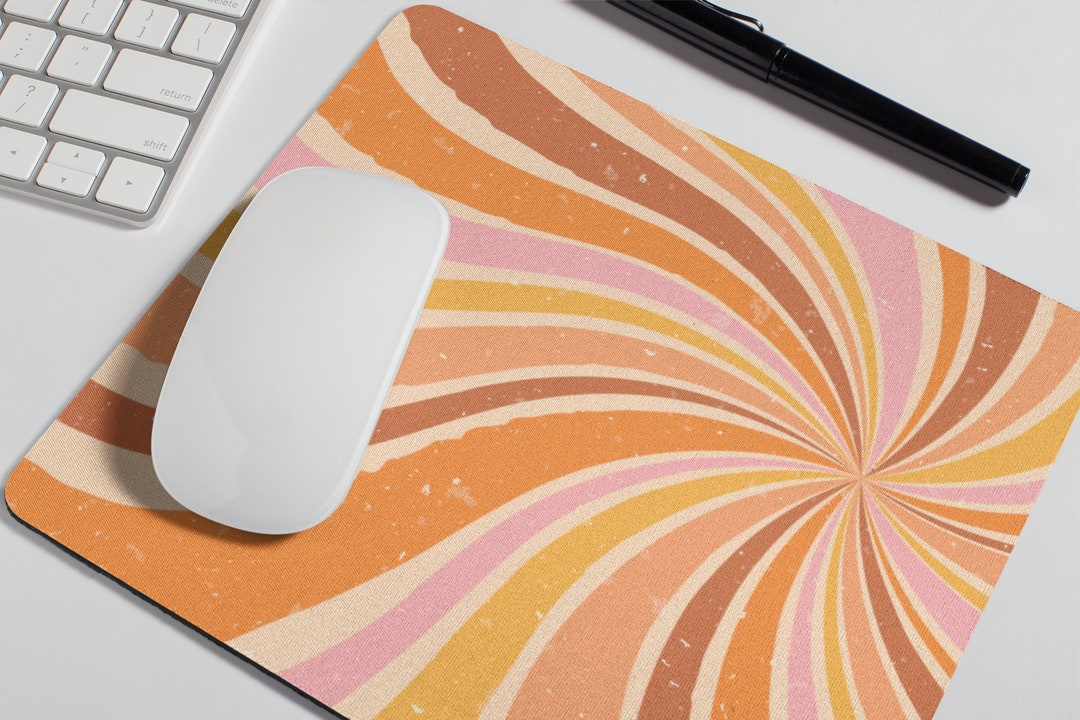 Mouse Pad Groovy Mousepad Beige Office Decor for Women Desk - Etsy