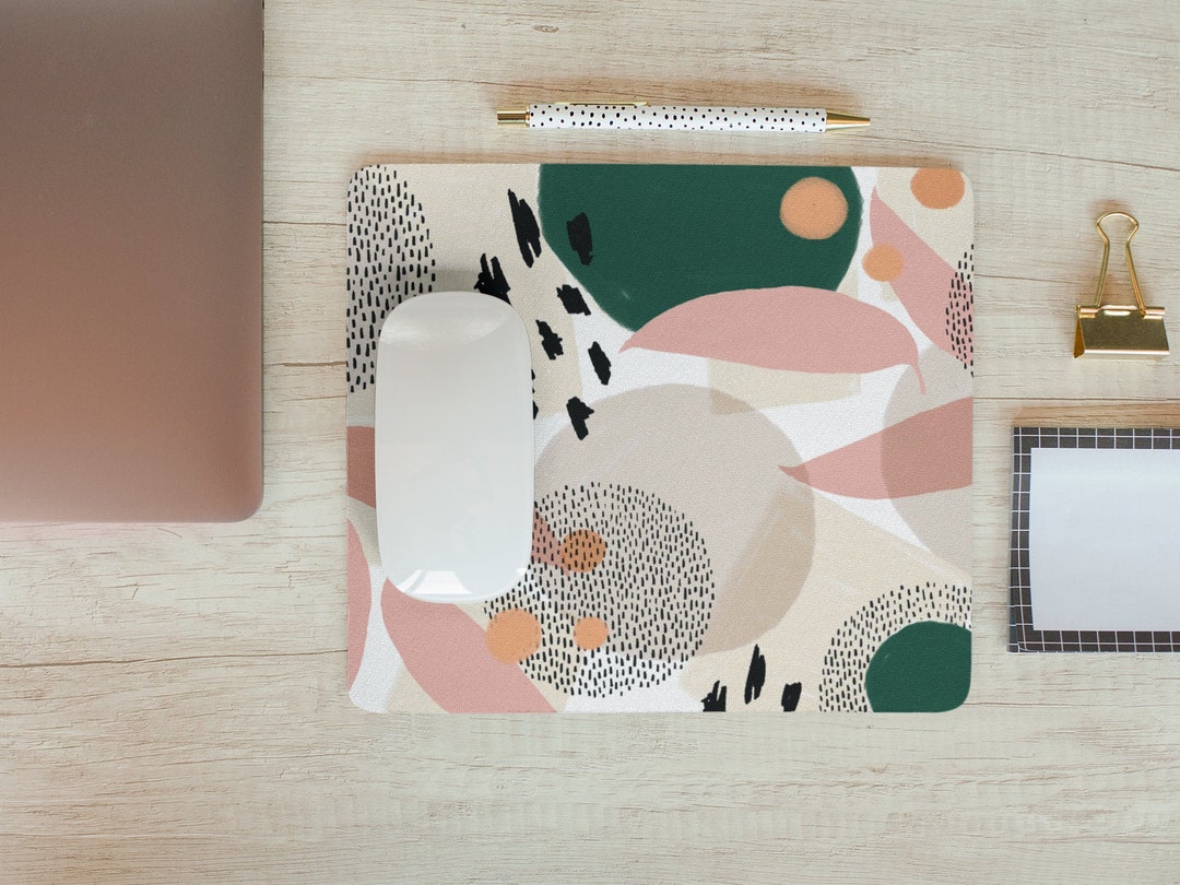 Aesthetic Mouse Pad Pastel Mousepad Modern Abstract Office Decor for ...