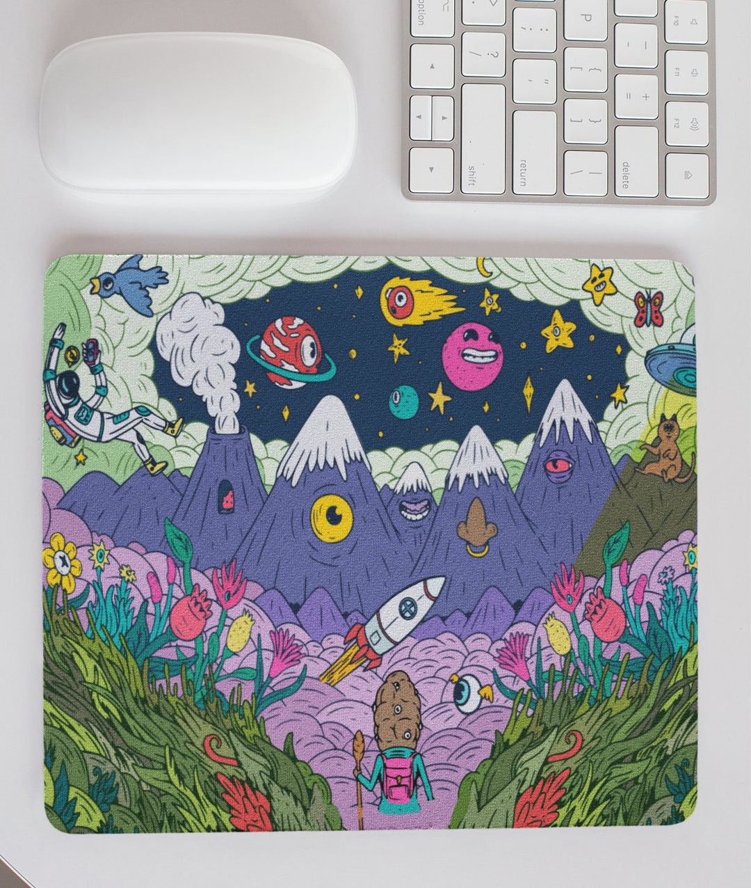 Mouse Pad Monsters Psychedelic Mousepad Office Decor for Women - Etsy