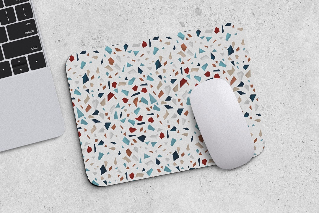 Mouse Pad Terrazzo Mousepad Cute Abstract Office Decor Mosaic Desk ...
