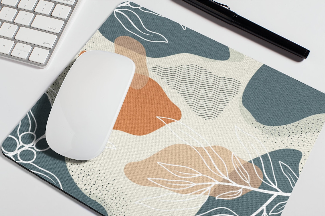 Aesthetic Abstract Mouse Pad Mousepad Beige Office Decor for - Etsy