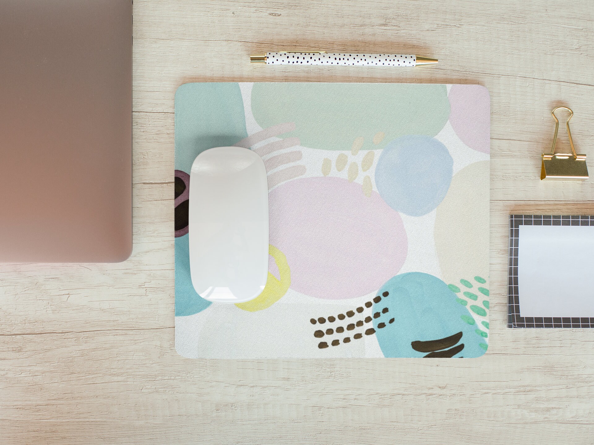 Custom Mouse Pad Abstract Mousepad Pastel Office Decor for - Etsy