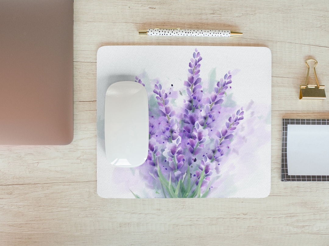 Mouse Pad Lavender Mousepad Summer Cute Office Decor for Desk ...