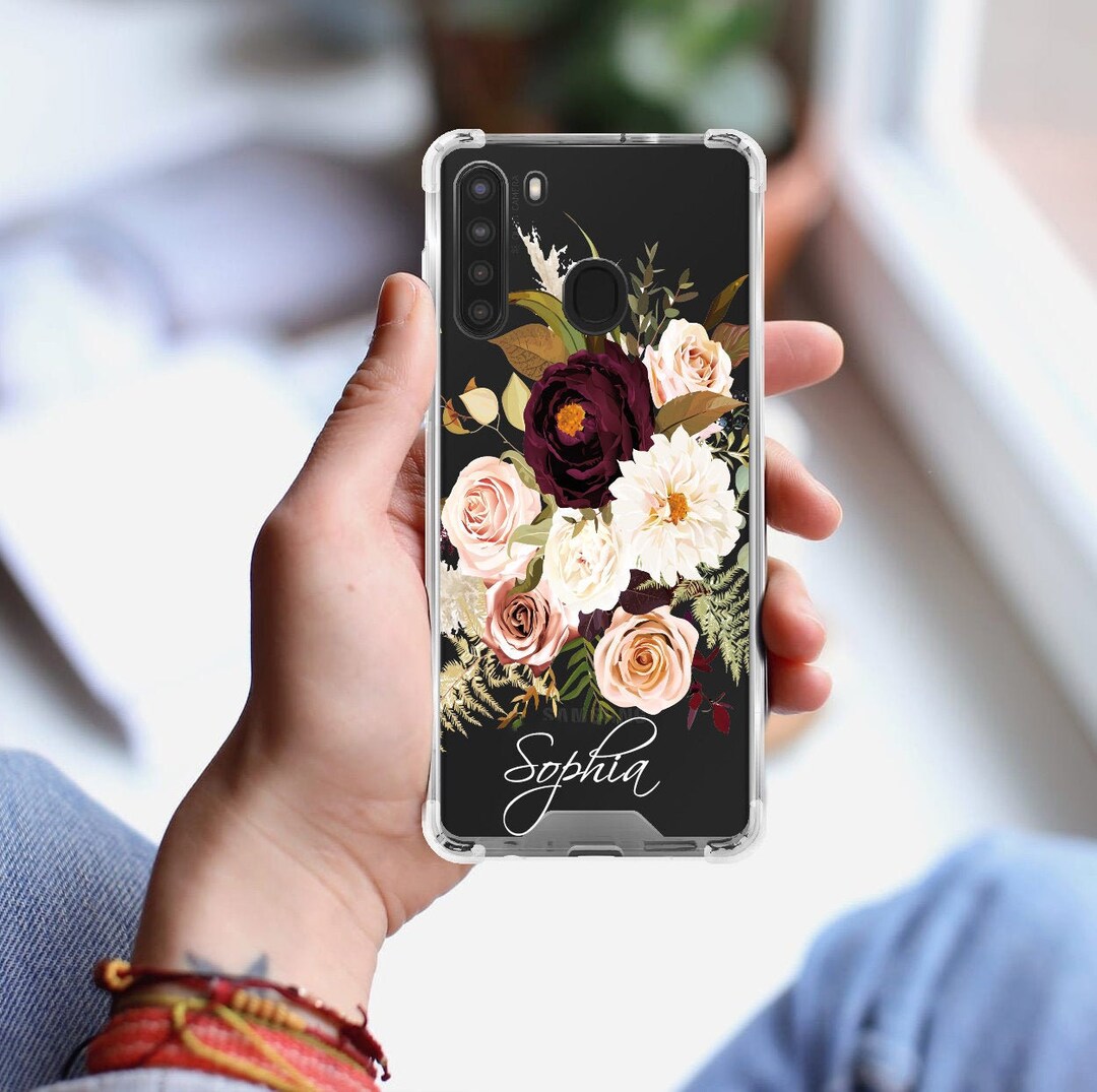 Personalized Case for Samsung S21 Ultra Flowers Galaxy S10 Samsung A14 ...