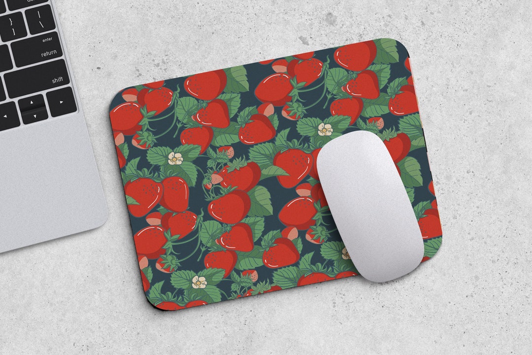 Strawberries Mouse Pad Office Decor Desk Mat Accessories Cute Summer ...